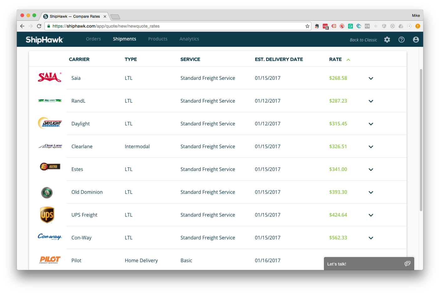 How ShipHawk Works With Shippers