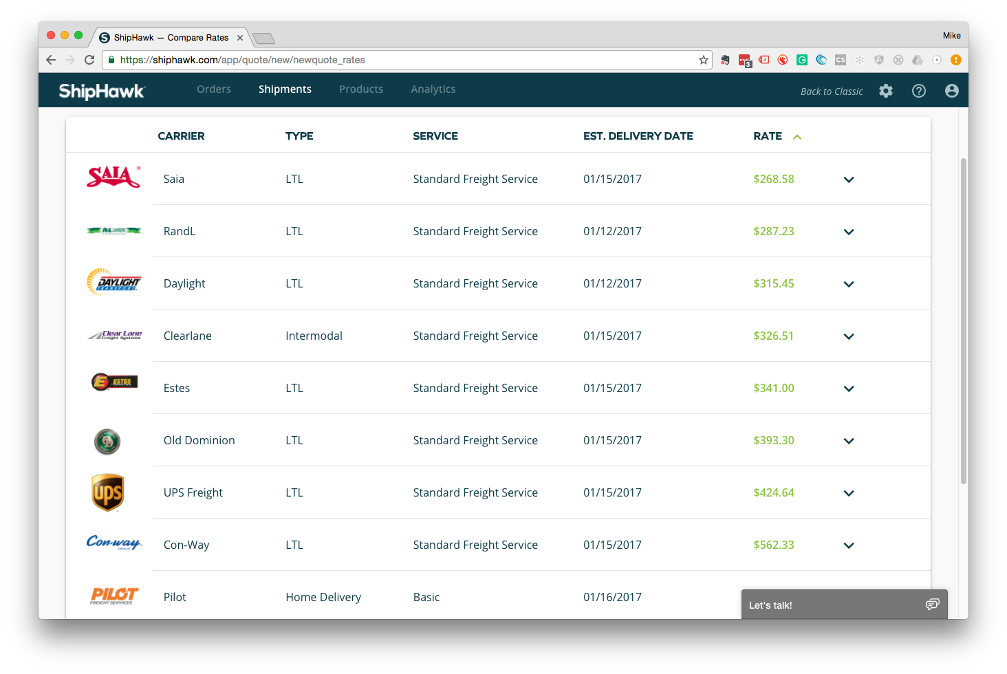 How ShipHawk Works With Shippers